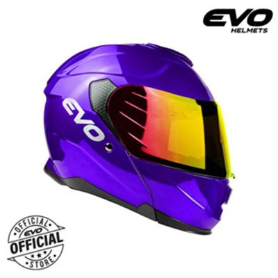 Evo Helmet Modular VXR-5000 Mono Gloss Violet – Leks Motogears