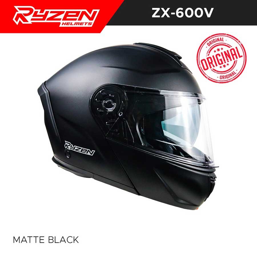 Ryzen Helmet Modular ZX-600V Mono Matte Black – Leks Motogears