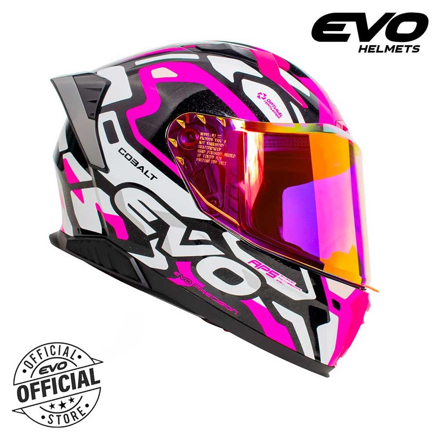 Evo Helmet Full Face GX-1 Cobalt Pink White – Leks Motogears