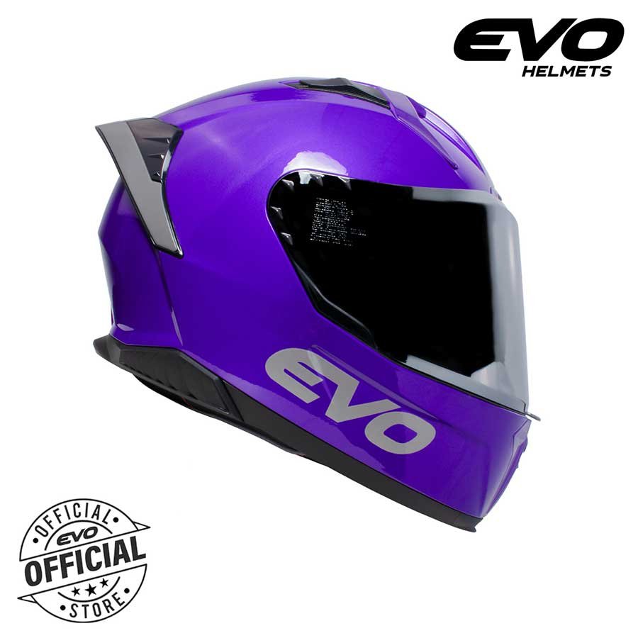 Evo Helmet Full Face GX-1 Mono Gloss Violet – Leks Motogears