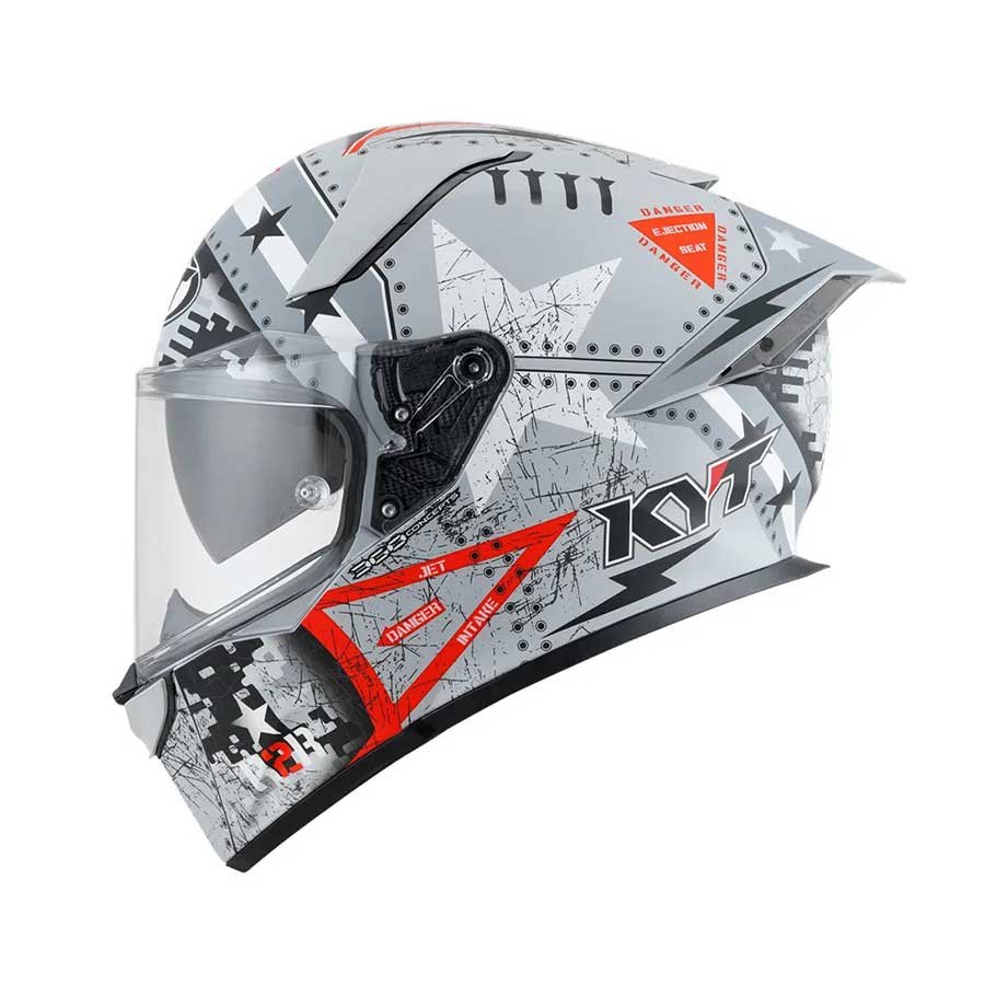 KYT Helmet Full Face R2R Assault Matt Grey – Leks Motogears