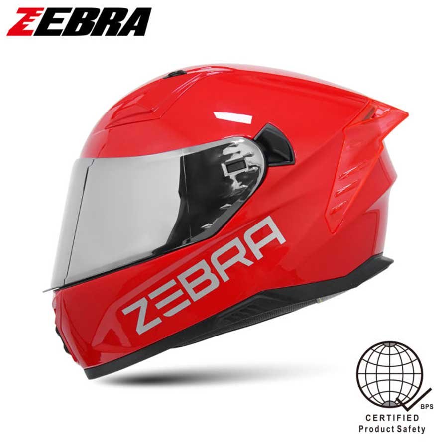Zebra Helmet Full Face 2023 Paradigm Plain Red – Leks Motogears