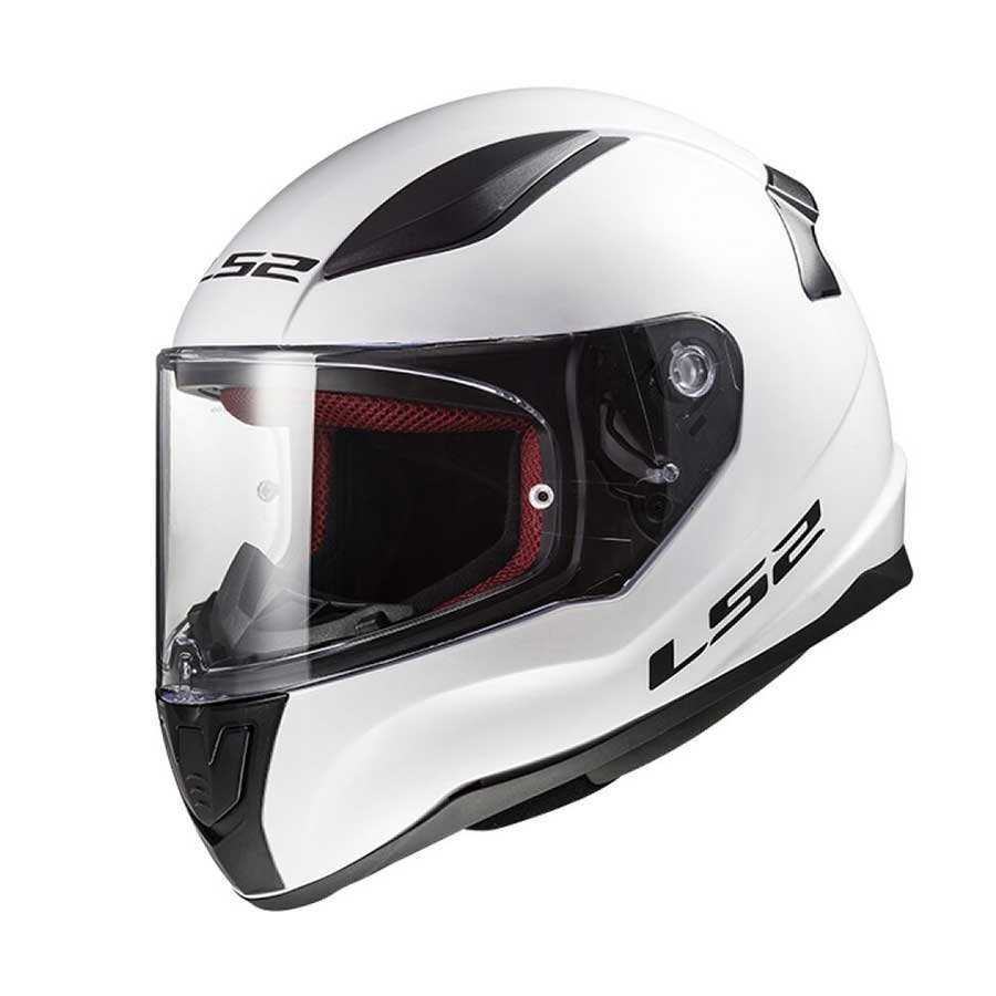 LS2 Helmet Full Face FF353 Rapid 2 Mono White – Leks Motogears