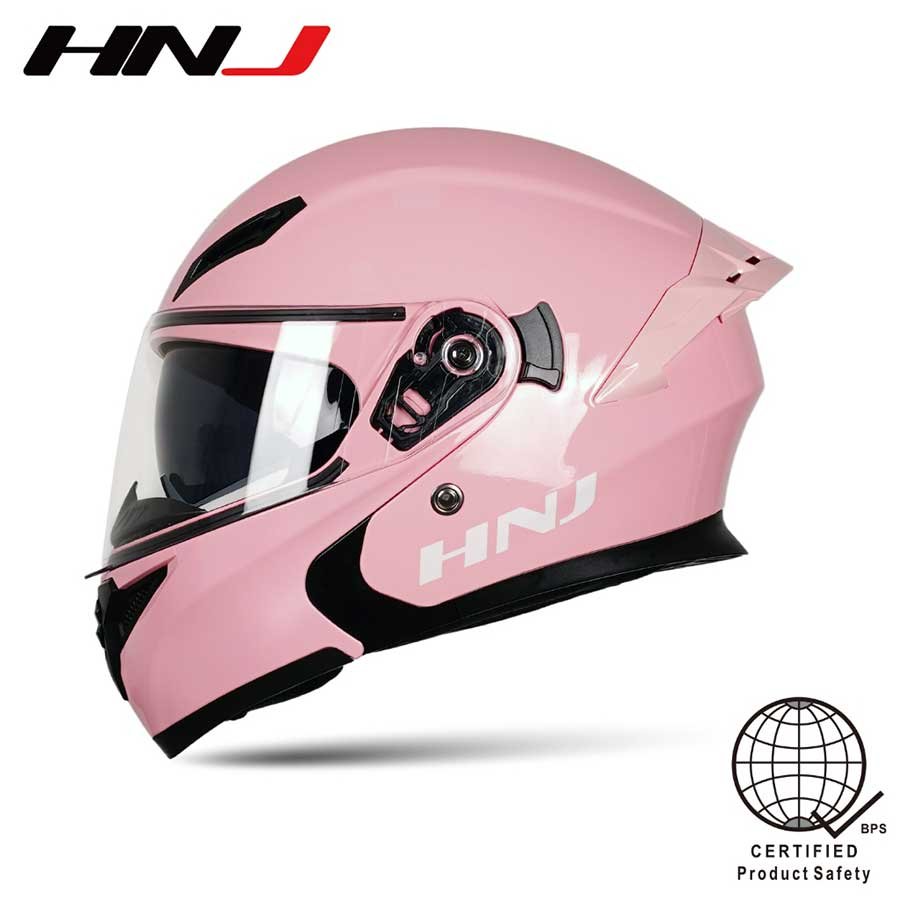 HNJ Helmet Modular 811 Plain Flourescence Pink – Leks Motogears